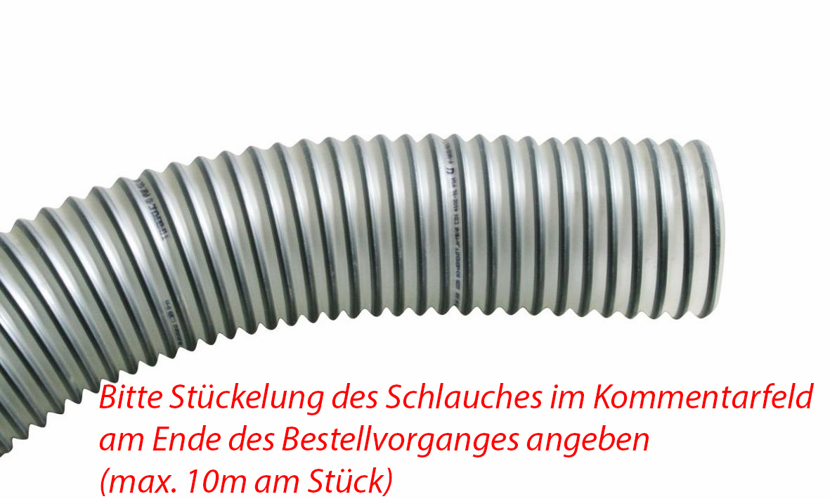 Absaugschlauch mittelschwer, Meterware | Absaugrohre-Shop